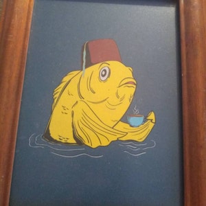 Unflappable Pigeon Fez Bird Art Print 5x7 Animal Watercolor - Etsy