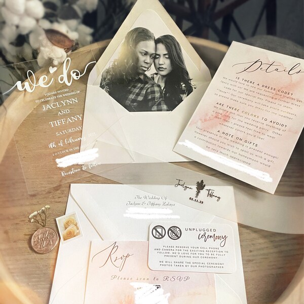 Gold Foil Wedding Invitation Set INSTANT DOWNLOAD Gold Goil Look, Gold ...