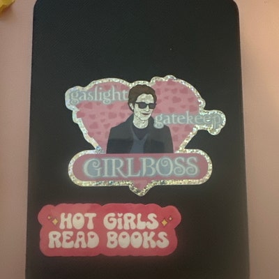 Hot Girls Read Books Sticker Holographic Waterproof Kindle Laptop Funny ...