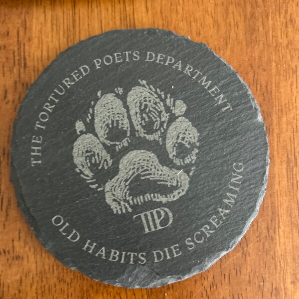 TTPD Set of Four Slate Coaster, Laser Engraved Variant Coaster, Swift ...