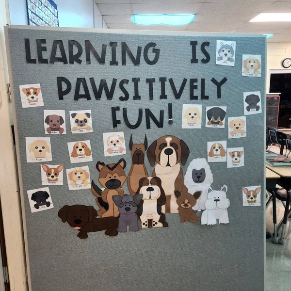 Puppy Love- Puppy Bulletin Board Kit - Etsy