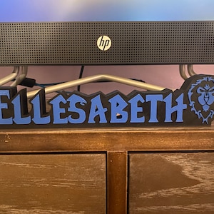 World of Warcraft Name Plate, Warcraft Decor, WOW Decor, Personalized ...