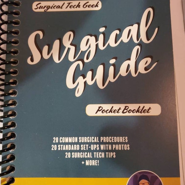 Surgical Guide Pocket Booklet, Surgical Tech Clinical Booklet ...