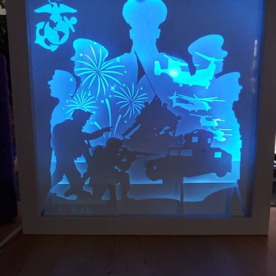 Train 3D Light Silhouette Shadow Box Paper Cut File personal - Etsy