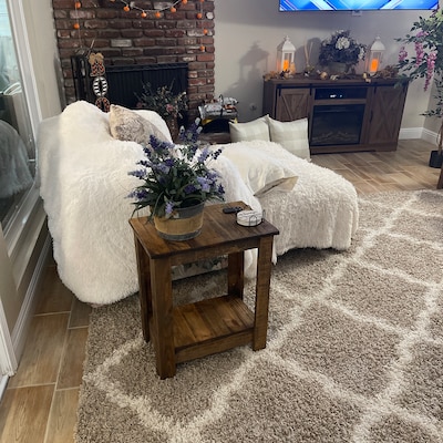 Unfinished End Table, Wood Table, Wood End Table, Side Table Farmhouse ...