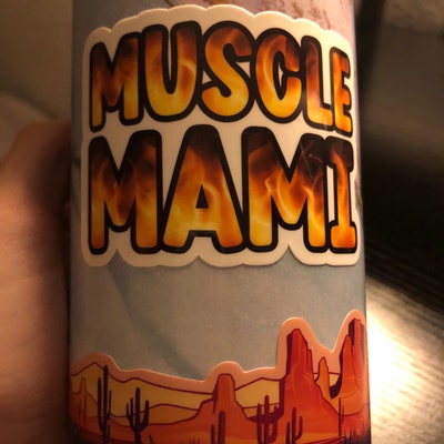 Muscle Mommy Retro Sticker Gym Sticker - Etsy