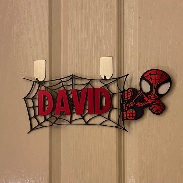 Spiderman Wall Plaque | Spiderman Door Plaque | Christmas Gifts ...