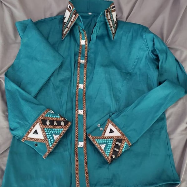 Western Light Pink Show Shirt Western Show Shirt for Women Horse Riding ...