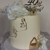 Hijabi Line Art Cake Charm Range of Size & Colour Options - Etsy