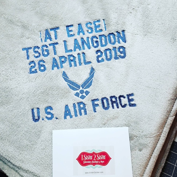 USAF Inspired Embroidery Machine Design in 4 Sizes to Fit 4" X 4" and 5 ...