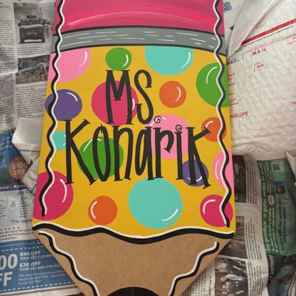 Teacher Door Hanger, Pencil Door Hanger, Back to School Door Hanger ...