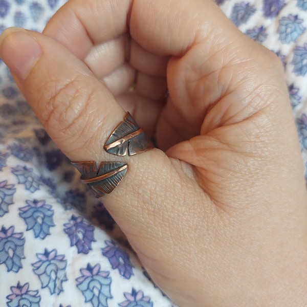 Copper Cuff Bracelets, Handmade, Hammered Air Chasing, Antiqued Copper ...