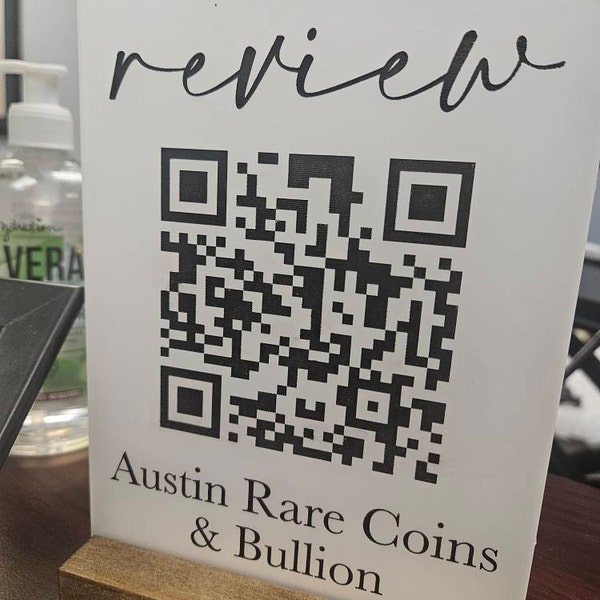 Review QR Code Sign, Review Sign, Signs for Businesses, Personalized ...