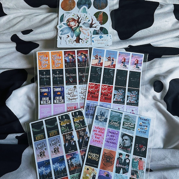 Custom Book Covers Sticker Sheet - Etsy