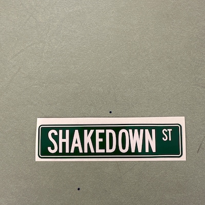 SHAKEDOWN ST Street Sign Sticker or Magnet - Etsy