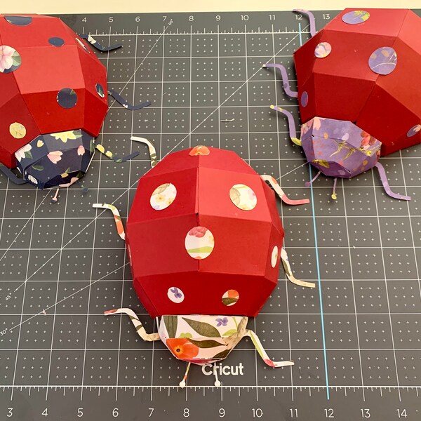 DIY Papercraft Ladybug,lady Bug,lady Beetle,ladybug Model,coccinellidae ...
