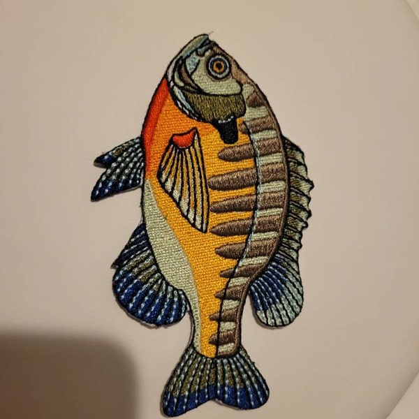 Bluegill Embroidered Iron-on Patch: Fishing Angler Gift - Etsy