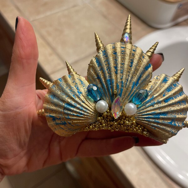 Seashell Atlantis Tiara Tourqoise Magic - Etsy