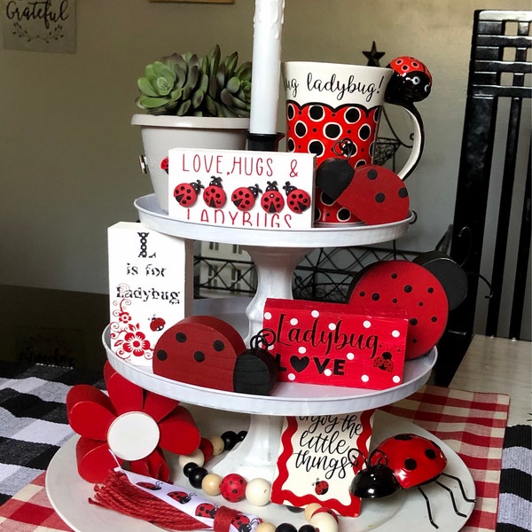 Ladybug Decor, Wood Lady Bug, Ladybugs, Spring Decor, Summer Decor ...