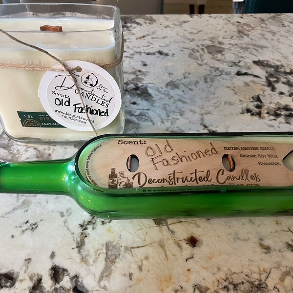 Wine Bottle Candle Custom Wine Scents by an Expert Pure Soy Candle ...