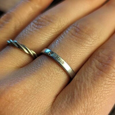 Personalized Matching Rings for Couple Valentines Day Gifts Couple ...