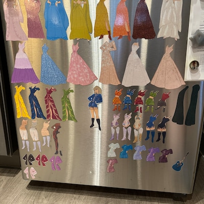 Eras Magnet Doll, Swift Paper Doll, Fridge Magnet Doll, Eras Outfits ...