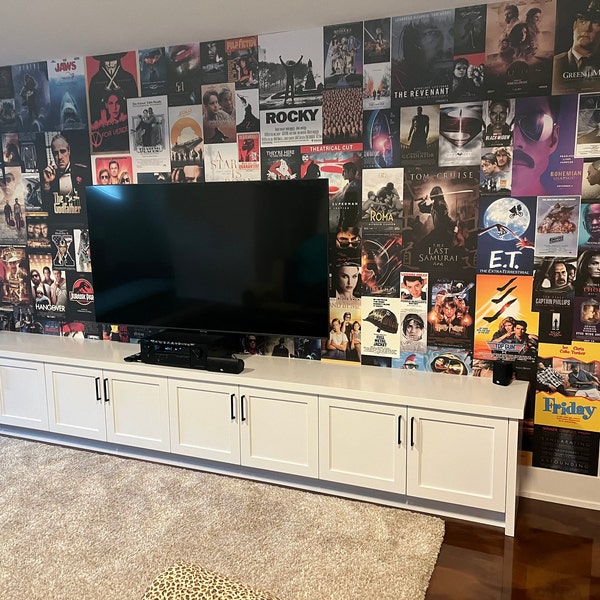 Movie Posters Removable Wallpaper, Traditional Wallcovering, Peel and ...