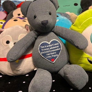 Memory Bears,custom Made Keepsake Bearswith Memory Heart Saying ...