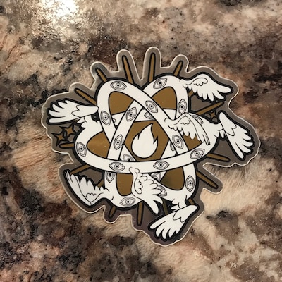 Ophanim Biblical Angel Eyes Sticker. Mirror Gold Vinyl Sticker. - Etsy