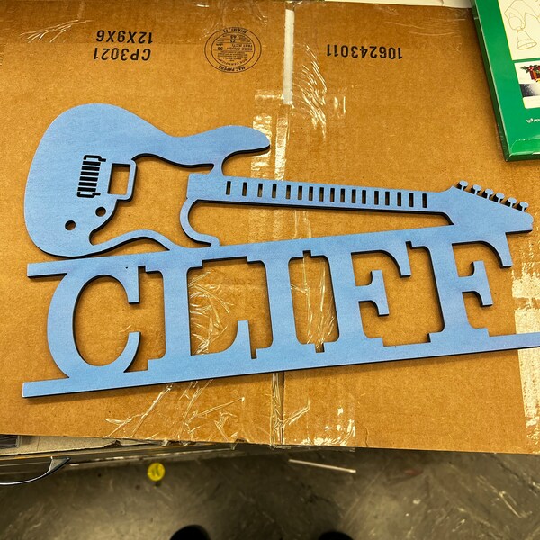 Guitar Name Sign, Nursery Decor, Personalized Wood Sign, Music Gift ...