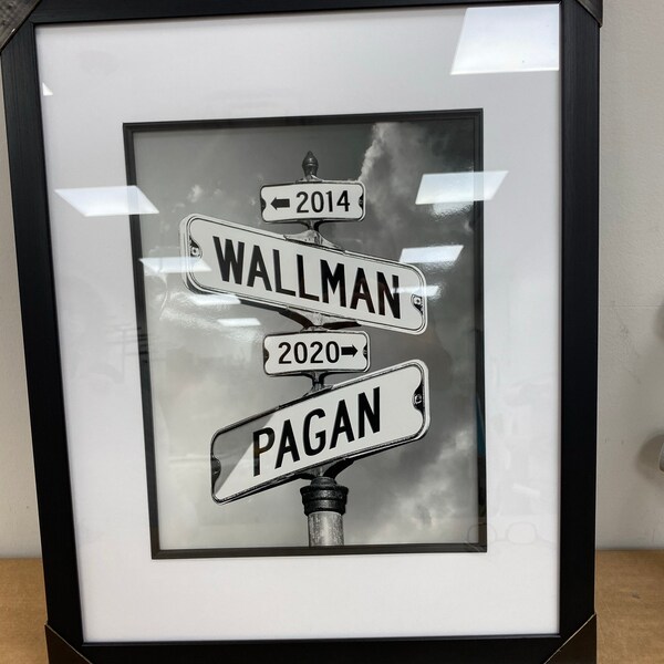 Personalized Street Signs Photo Art With Date and Names - Etsy