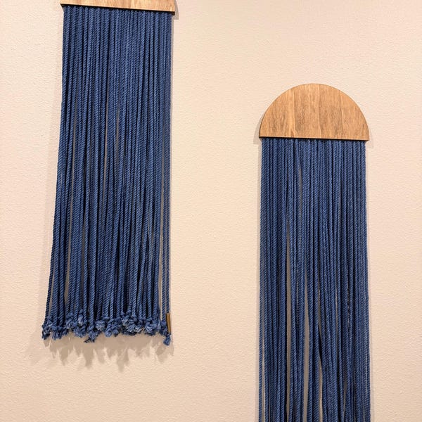 Wall Cotton Rug, Wall Decor, Wooden Wall Hanging, Wall Art, Fiber Art ...