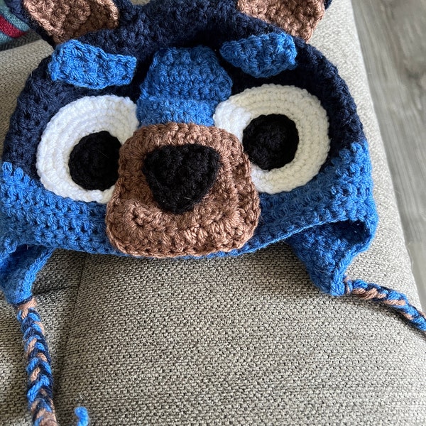 Crochet Blue Dog Hat Pattern, Crochet Pattern, Blue Dog, Hat Patterns ...