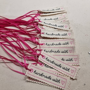 Machine Embroidery Design ITH Handmade With Love Raggy Hanging Tag 4x4 ...