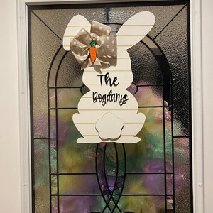 Personalized Large Easter Bunny Front Door Hanger, Happy Easter, Easter ...
