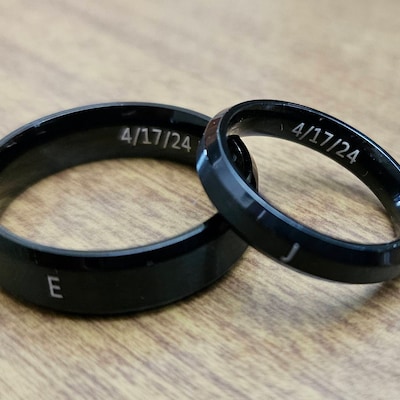 Personalized Matching Rings for Couple Valentines Day Gifts Couple ...