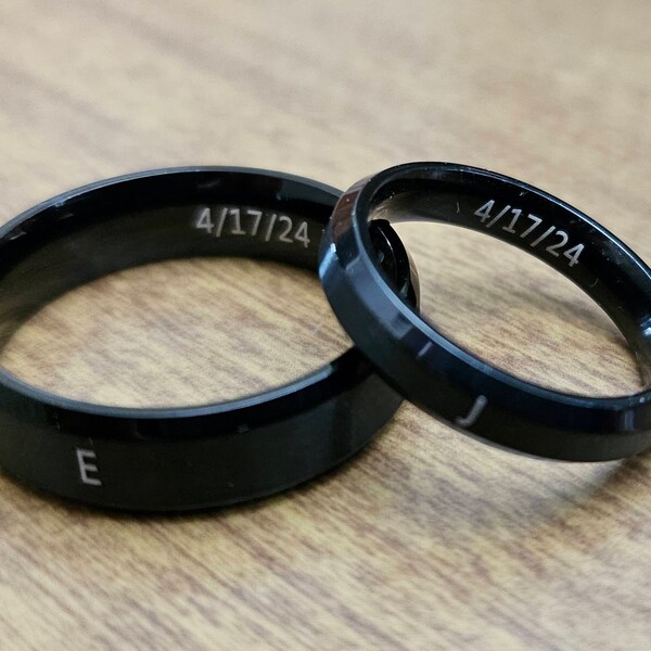 Personalized Matching Rings for Couple - Unique Valentine's Day Gifts ...