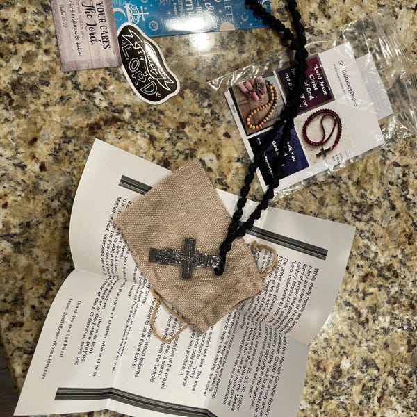 Miniature 9 Crusader Templar Red Cross Anglican Rosary. 6mm Stainless ...