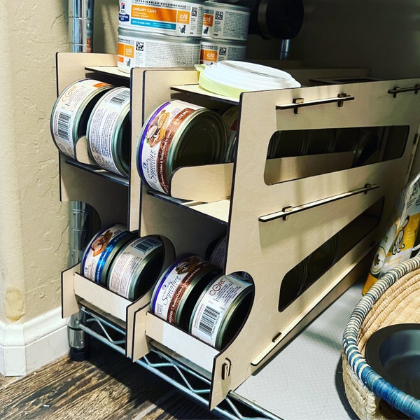 Digital EPS SVG of Rotating Can Rack for Makers and DIY. Laser Cut File ...