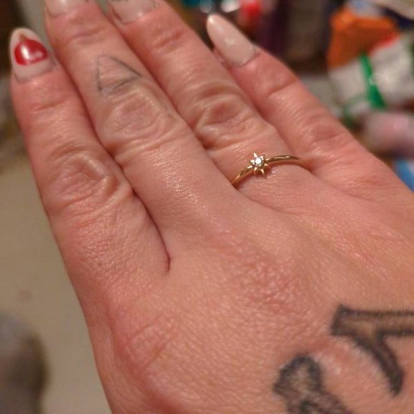 Lab Grown Diamond Star Signet Ring,14k Solild Gold Pinky Ring,cute ...