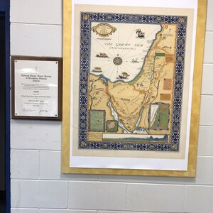 The picture map of the Holy Land 1928. Vintage restoration | Etsy