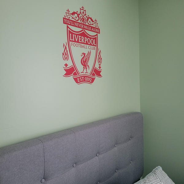 Liverpool Football Club - One Colour Crest Wall Sticker - Etsy