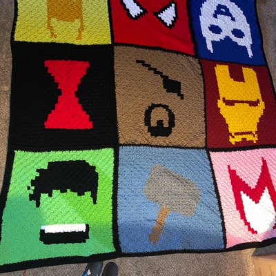 Marvel Cinematic Universe C2C Graphigan Pattern Queen Size PATTERN ONLY ...