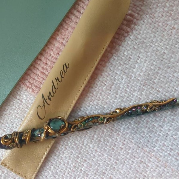 Fluorite Magic Wand Pen, Green Pencil, Polymer Clay, Fairy Magic Pen - Etsy