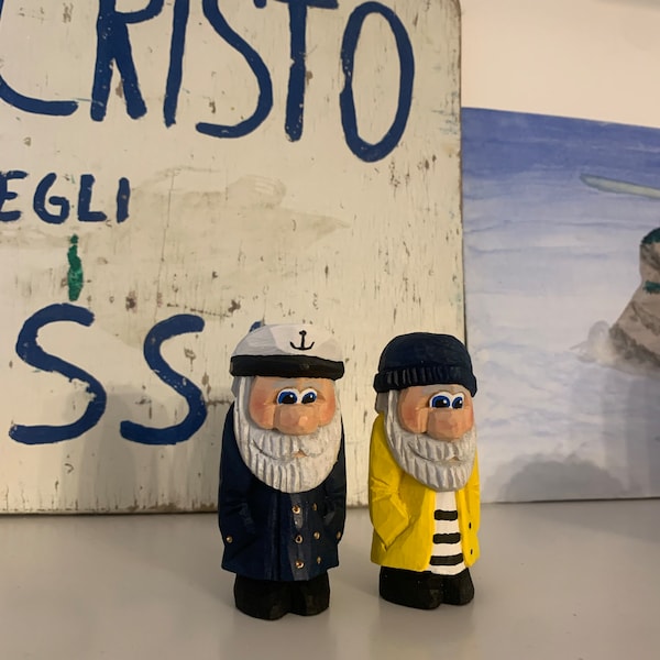 Hand Carved and Hand Painted Captain Cod Figure - Etsy