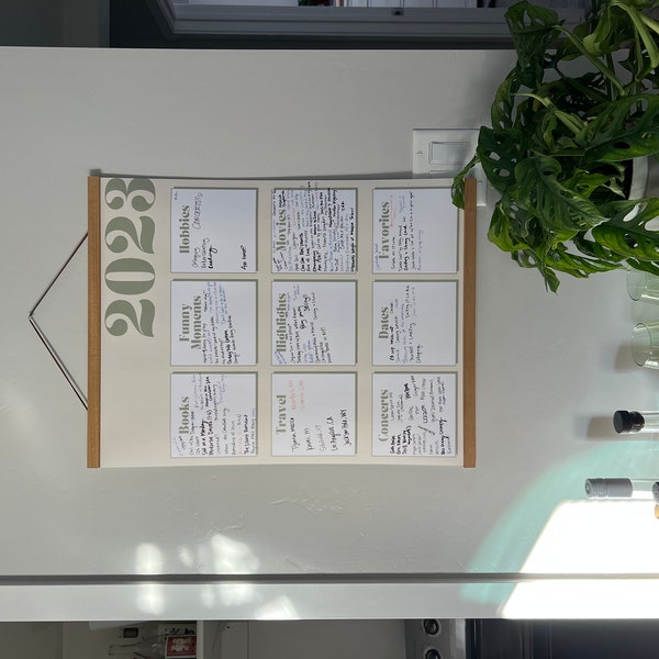 Habit Tracker | Wood Poster Hanger | Interactive Decor | Wall Hanging ...
