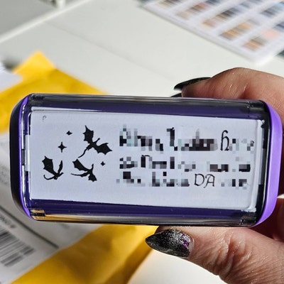 Self Inking Stamp, Interlocking Monogram Stamp, Desk of Stamp, Name ...