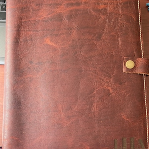 USA HANDMADE Personalized Leather 8.5 X 11 Notebook Cover 3 Subject ...