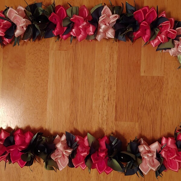 Do It Yourself Ribbons for Beautiful Pink Hawaiian Flower Ribbon Lei - Etsy