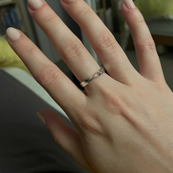 3mm Wide Mobius Ring in Recycled Sterling Silver - Eternity Ring ...